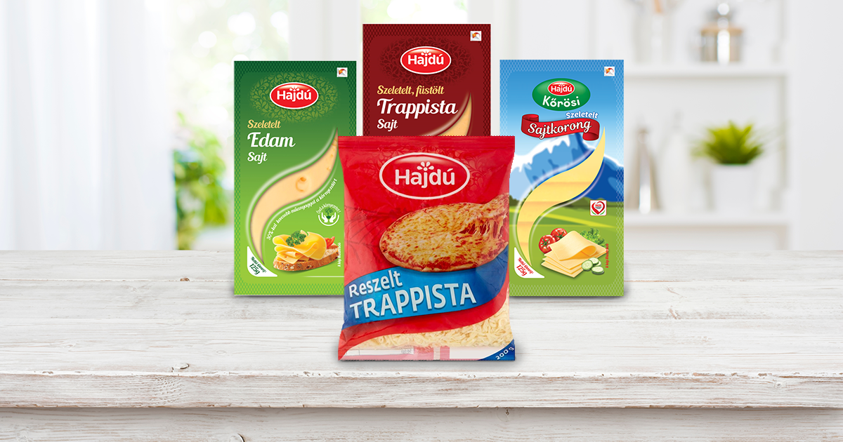 Hajdú reszelt & szeletelt sajtok | Termékeink | Hajdú Sajt